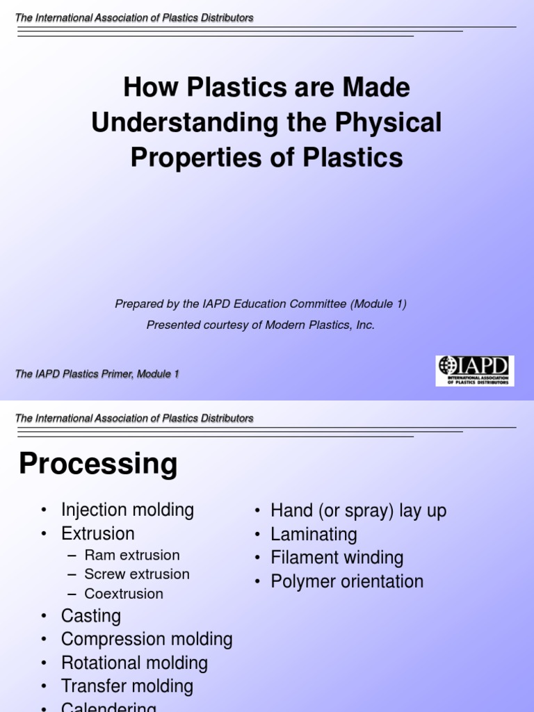 How Plastics Are Made Understanding The Physical Properties of Plastics ...