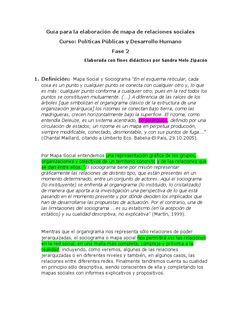 Guía para crear mapas de relaciones sociales | PDF | Mapa | Diseño