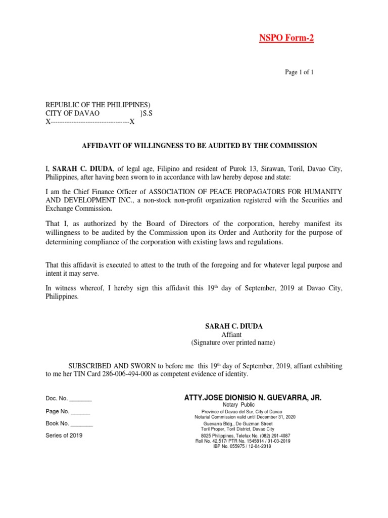 Affidavit | PDF | Affidavit | Civil Law (Common Law)