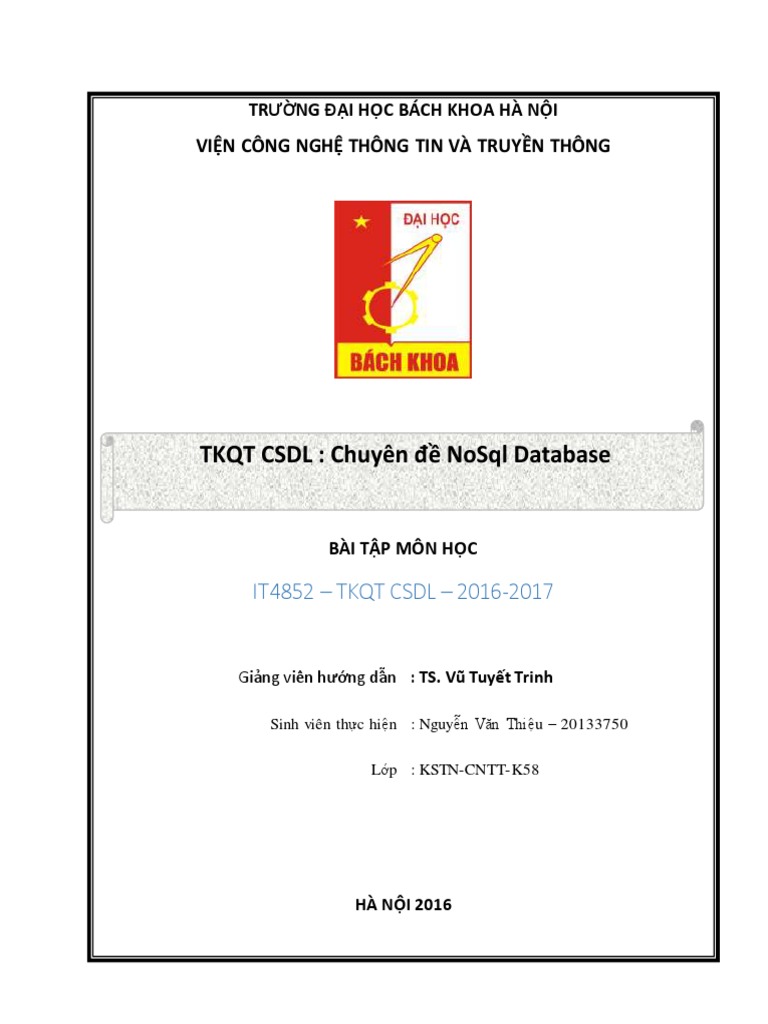 Chuyên Đề NoSql Database | PDF