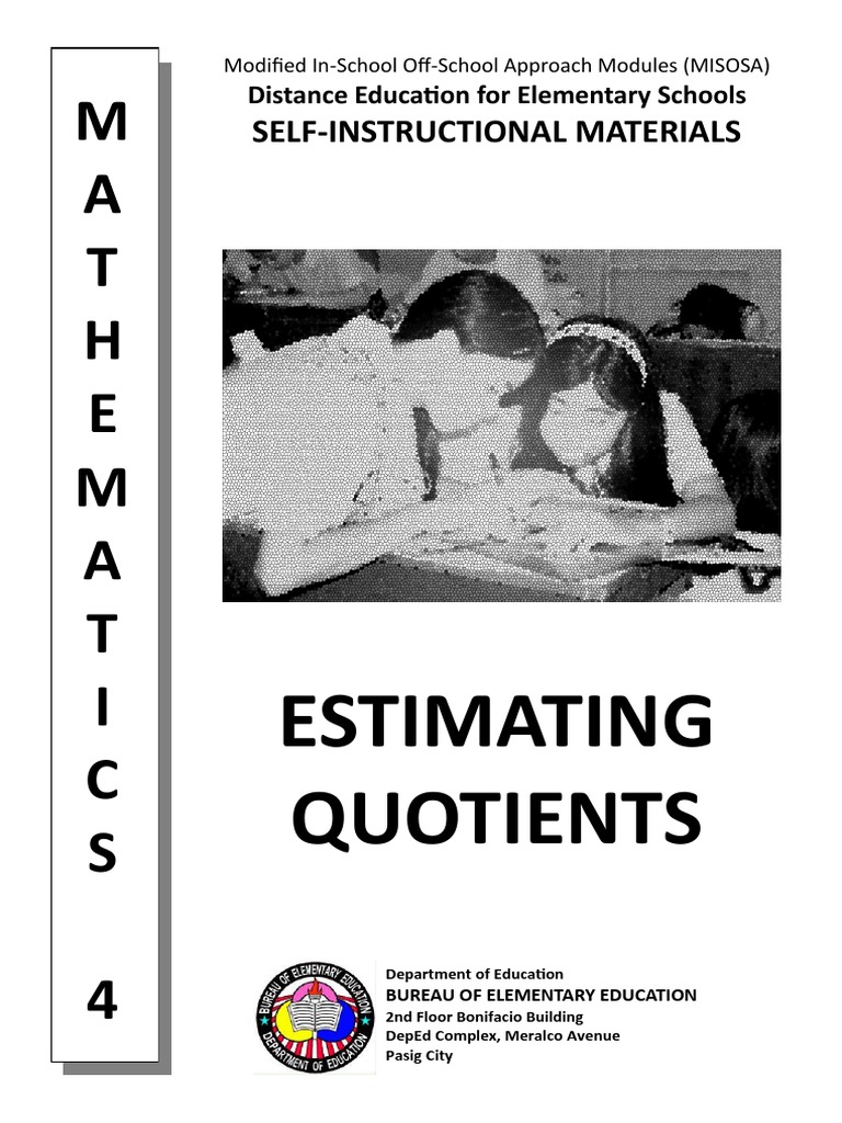 Estimating Quotients | PDF | Division (Mathematics) | Learning