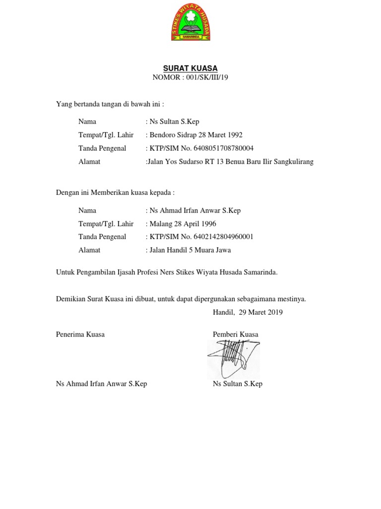 Form Surat Kuasa | PDF