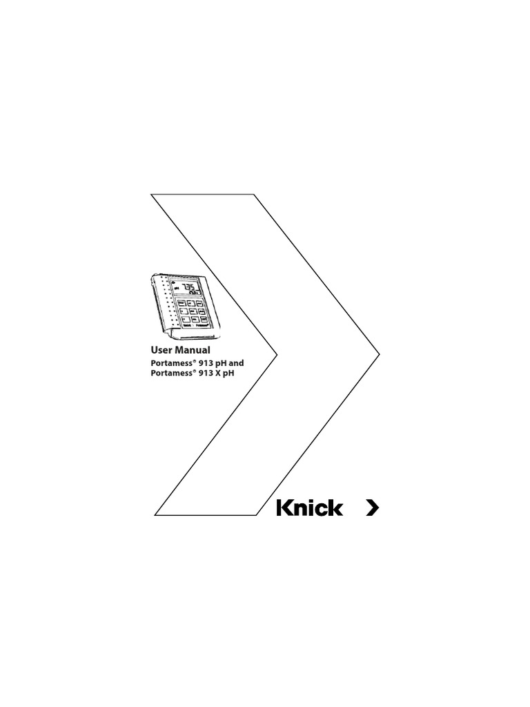 Knick Portamess PH Meter 913 User Manual | PDF | Ph | Calibration