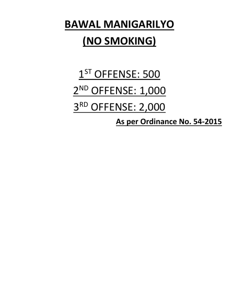 Bawal Manigarilyo | PDF