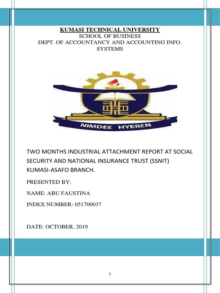 SSNIT Industrial Attachment Report | PDF | Social Security (United ...