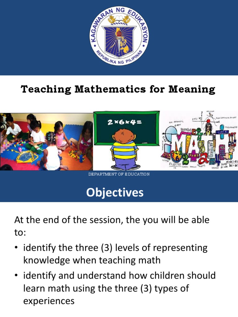 Teaching Math: Levels and Learning Types | PDF | Concept | Formula