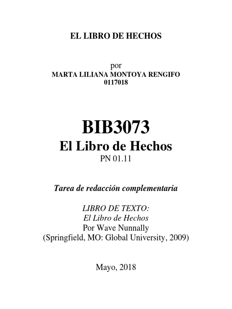 La Importancia y Autenticidad del Libro de Hechos | PDF | Evangelio De ...