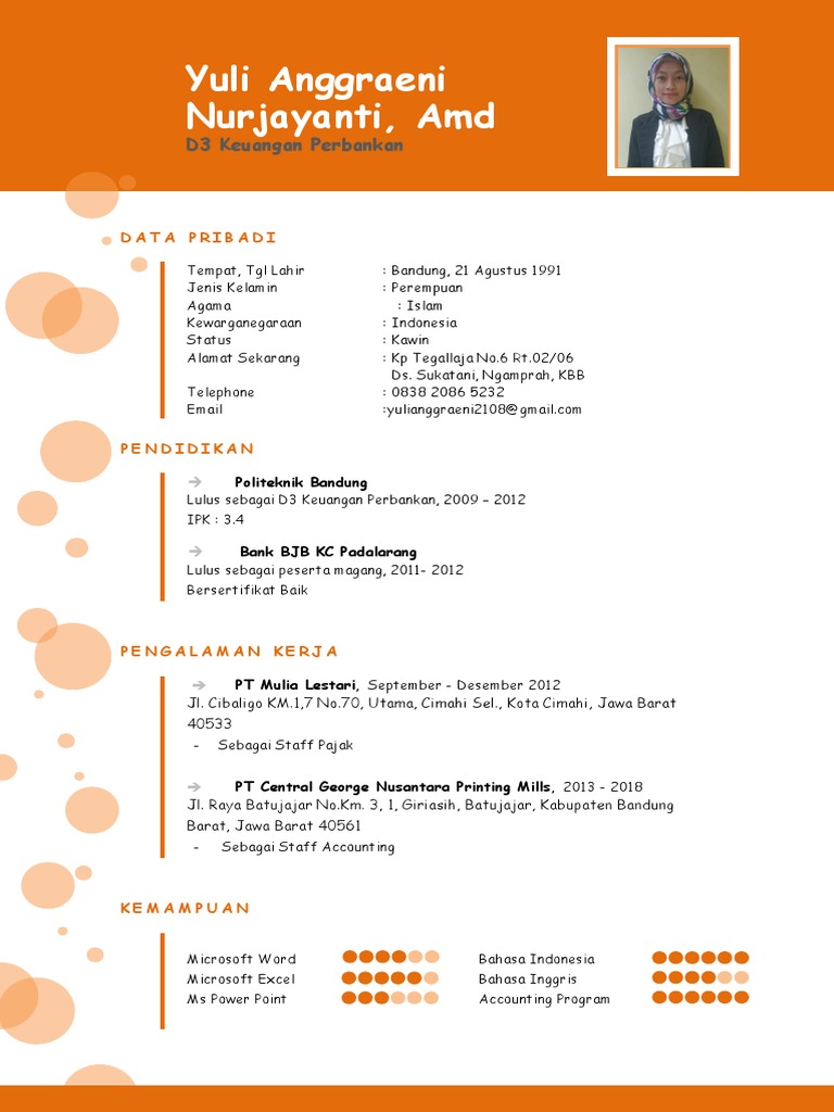Contoh CV Print | PDF