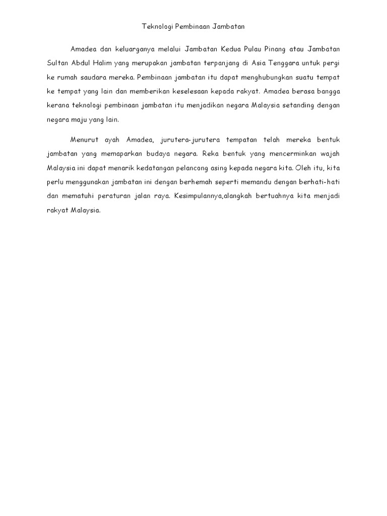 Amadea Dan Keluarganya Melalui Jambatan Kedua Pulau Pinang Atau ...