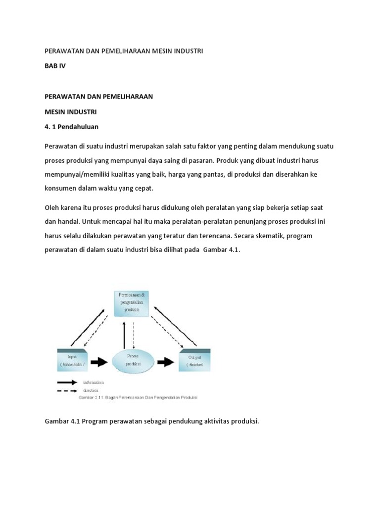 Perawatan Dan Pemeliharaan Mesin Industri | PDF