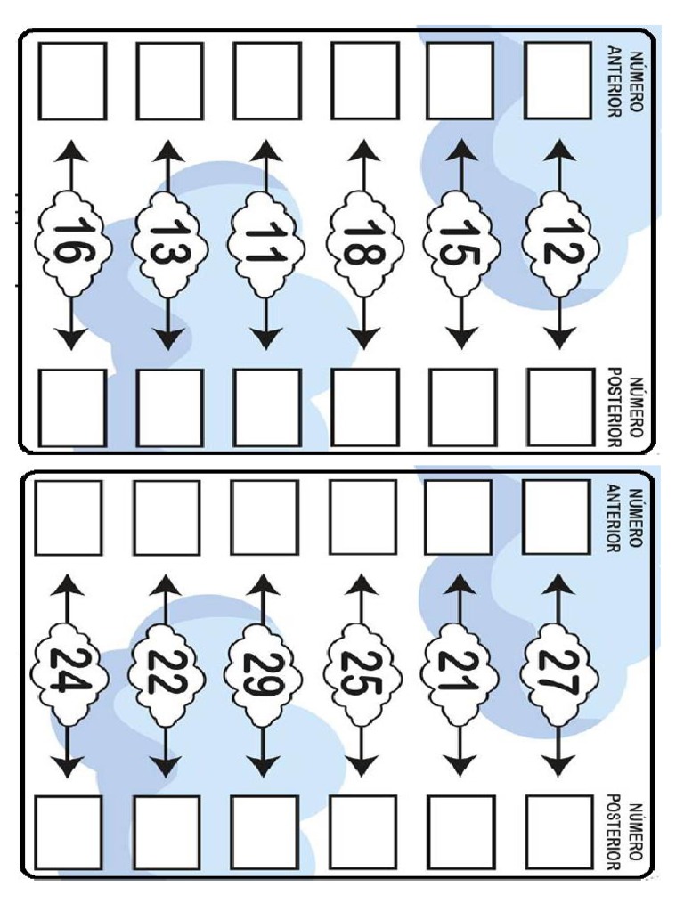 Los Numeros Del 1 Al 100 Antes y Despues | PDF