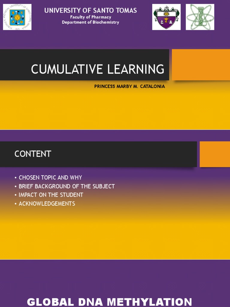 Cumulative Learning: University of Santo Tomas | PDF