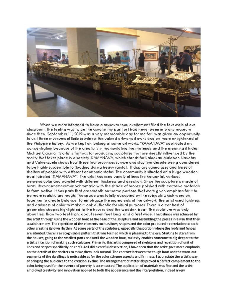 Reflection Paper Museum Tour | PDF | Museum | Sculpture