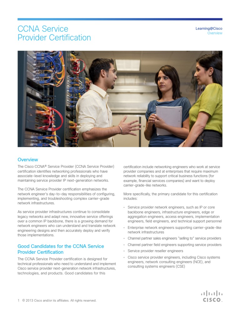 CCNA Service Provider Certification: Learning@Cisco | PDF | Cisco Certifications ...