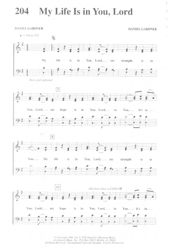 My Life Is in You, Lord | PDF