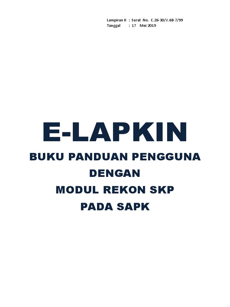 E-Lapkin (Guide Book) - Modul Baru SAPK Baru | PDF | Bisnis