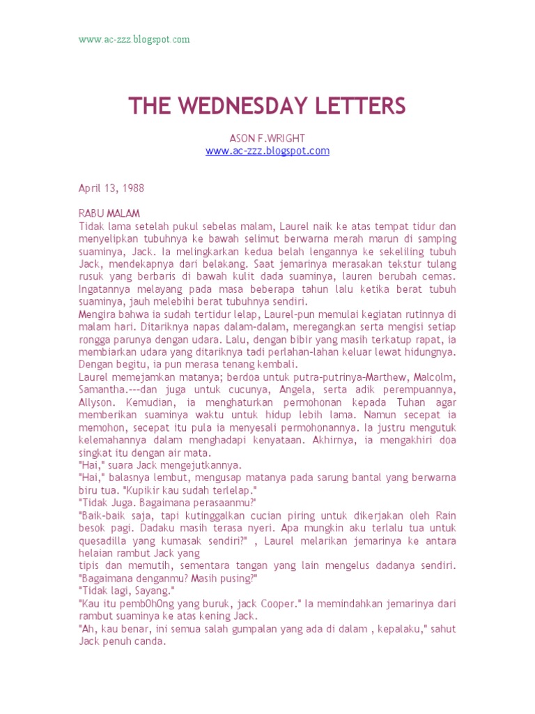 The Wednesday Letter PDF | PDF
