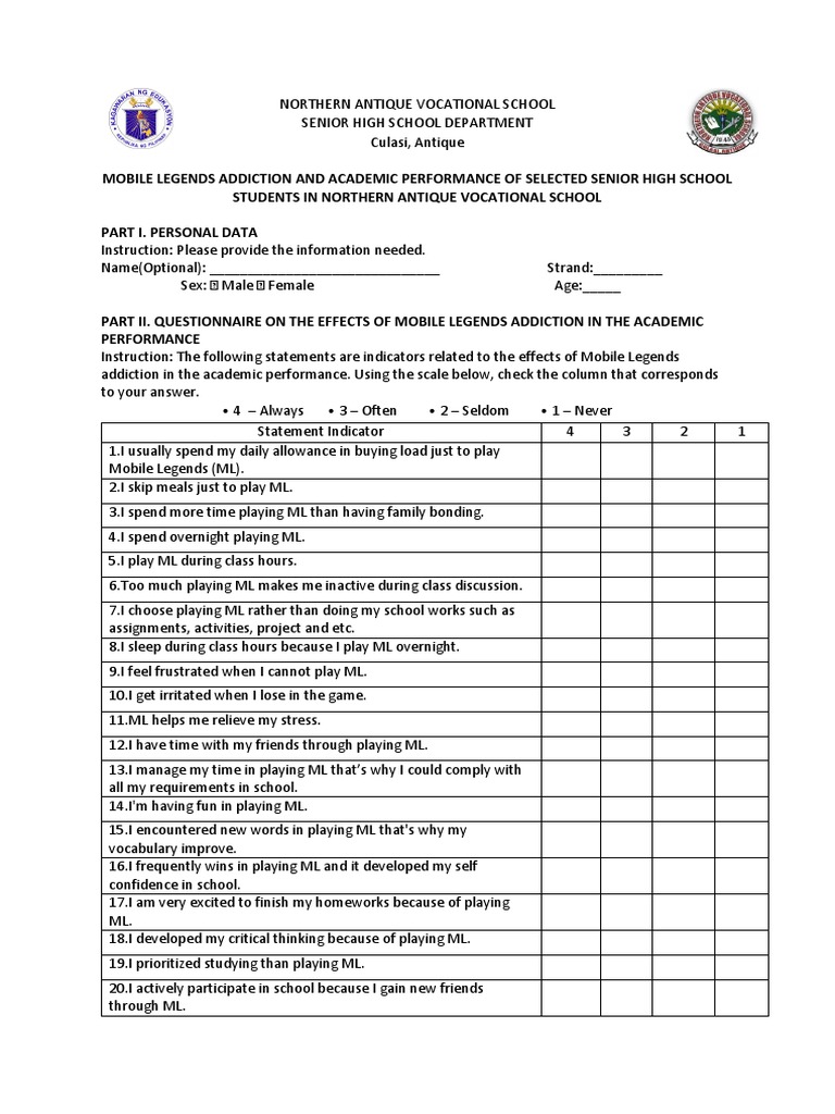 Practical Research Questionnaire | PDF | Behavior Modification | Learning