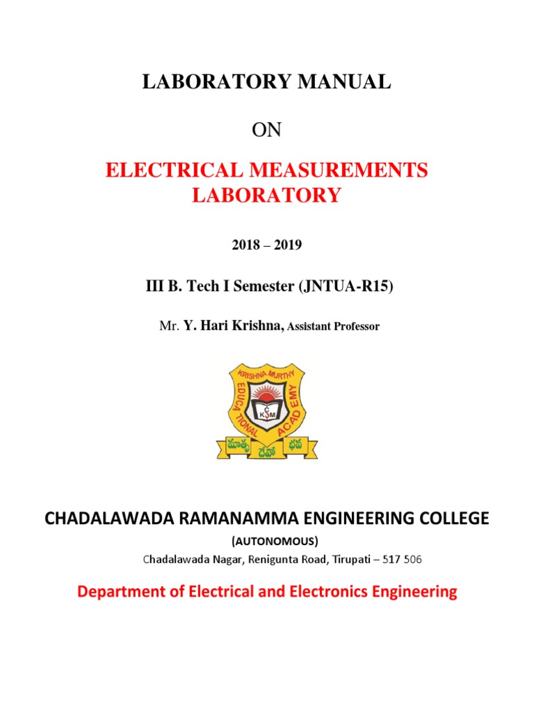 Electrical Measurments Pdf Ac Power Power Supply