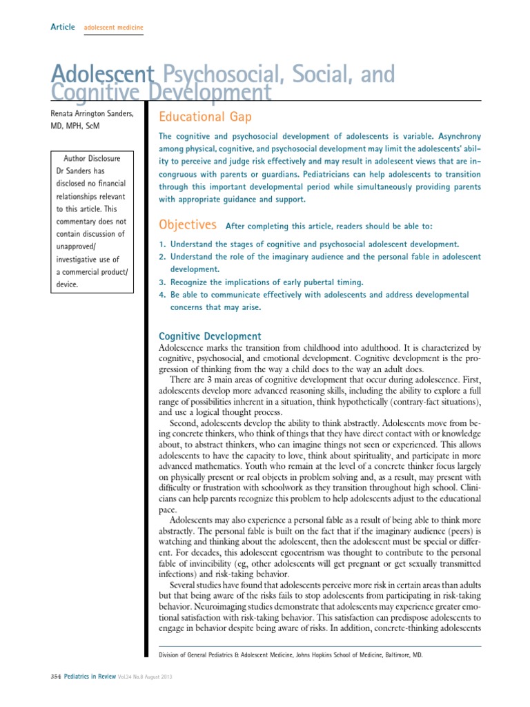Adolescent Psychology | PDF | Adolescence | Developmental Psychology