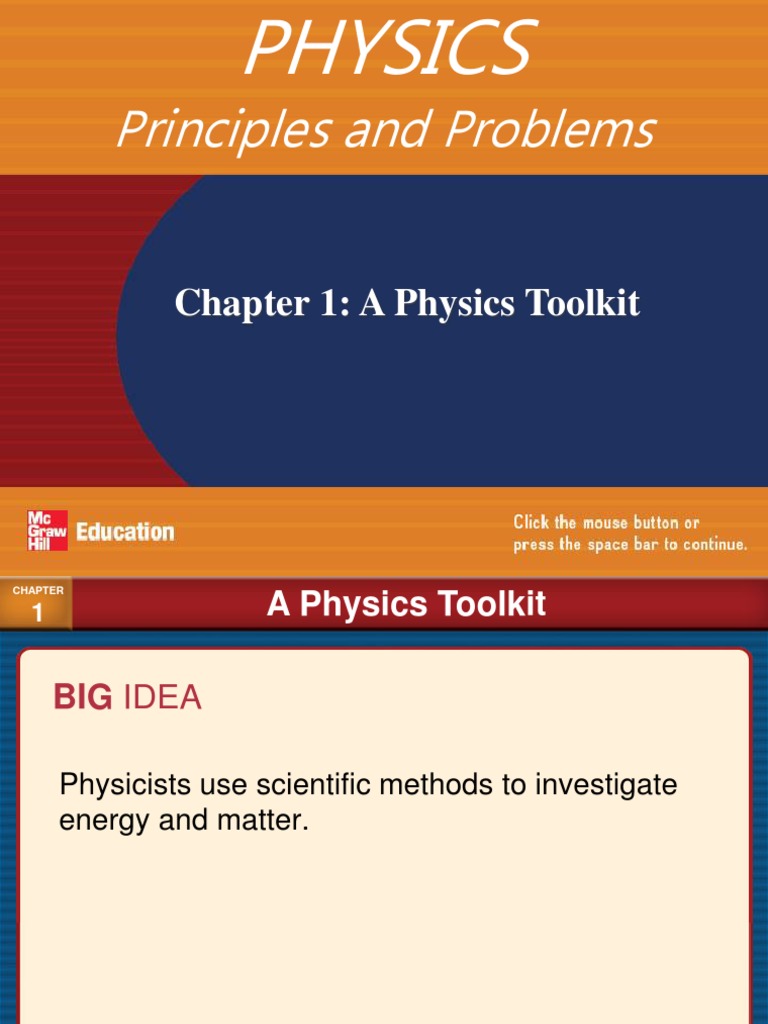Principles and Problems: Chapter 1: A Physics Toolkit | PDF ...