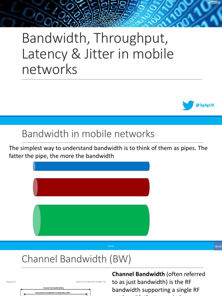 Bandwidth, Throughput, Latency & Jitter in Mobile Networks: @3g4gUK | Download Free PDF ...