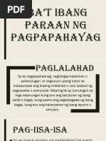 Apat Na Paraan NG Pagpapahayag | PDF