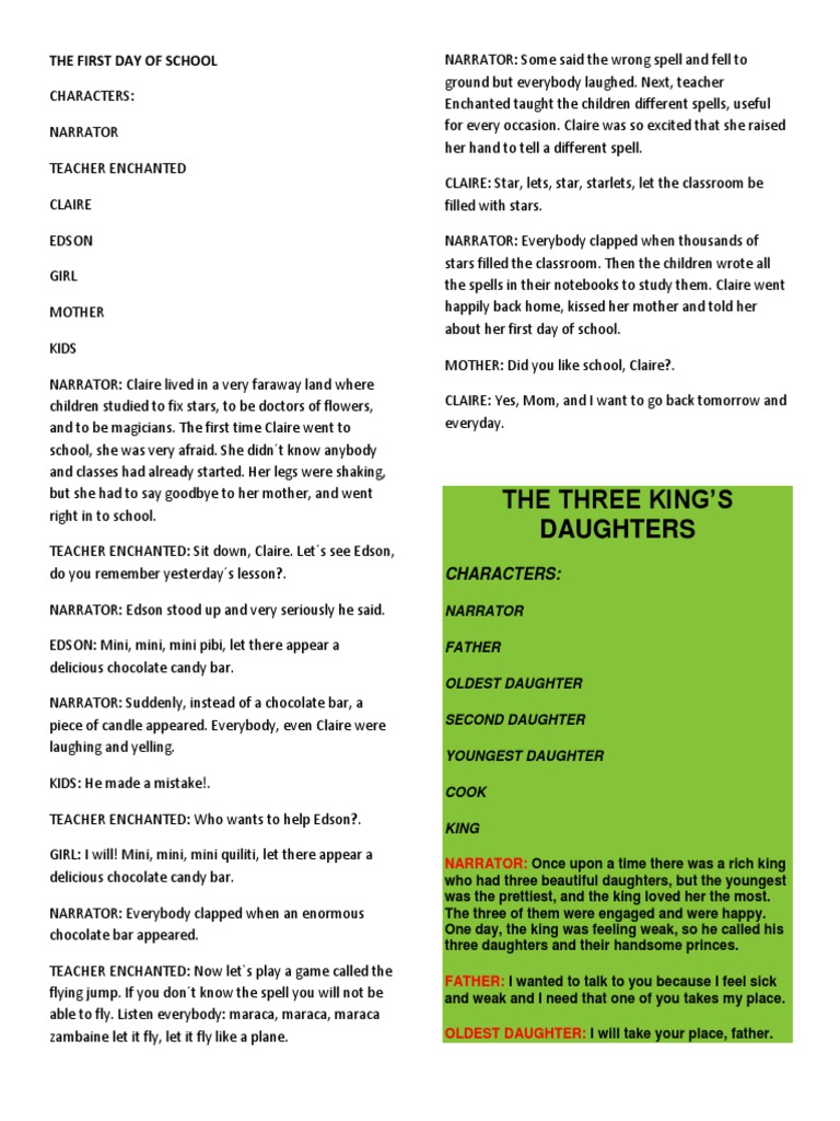 The First Day of School | PDF