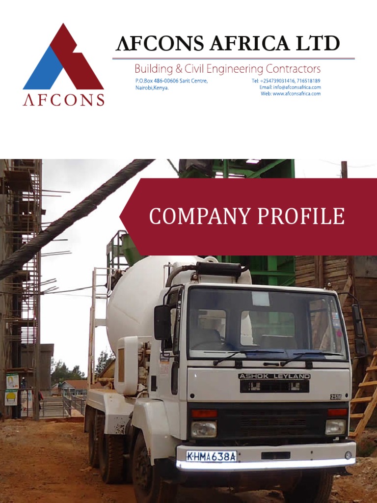 Afcons Africa Ltd Company Profile | PDF | Nairobi | Kenya