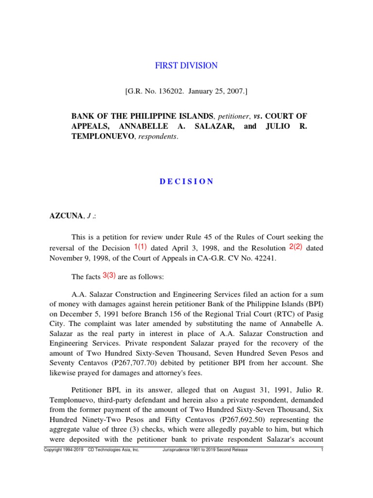 BPI v. CA | PDF | Negotiable Instrument | Cheque