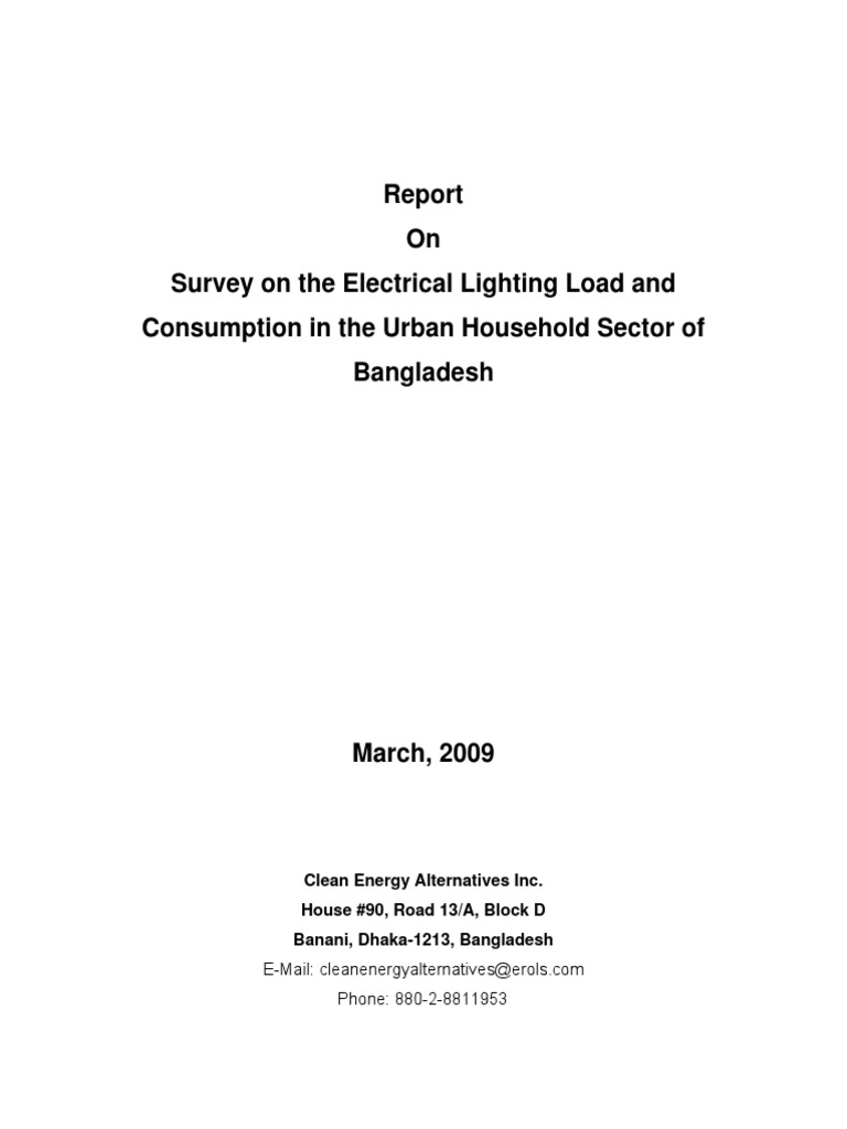 Lighting Survey Report 2009 | PDF | Compact Fluorescent Lamp ...