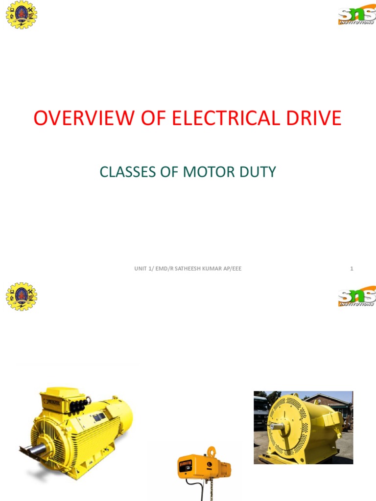 Classes of Motor Duty | PDF
