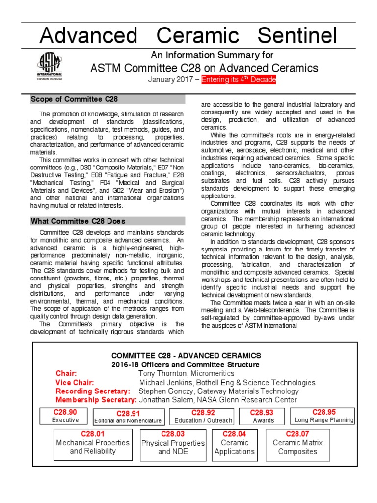 ASTM Ceramic Daftar | PDF | Ceramics | Strength Of Materials