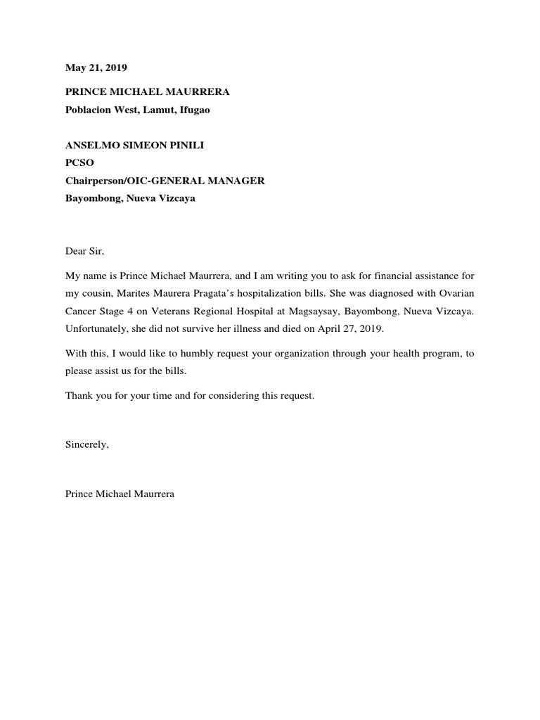 PCSO Letter | PDF