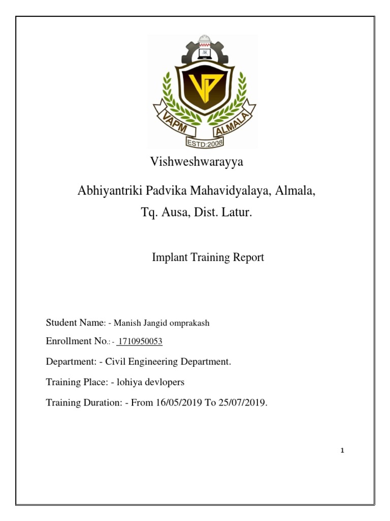 ITR Final Report | PDF | Reinforced Concrete | Concrete