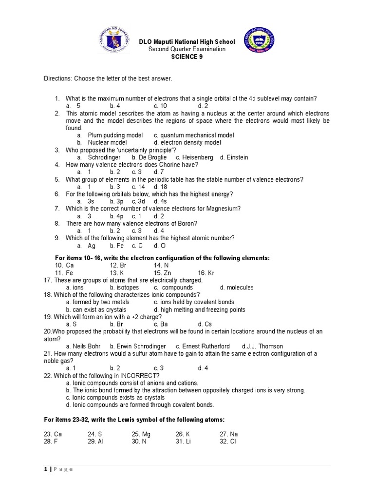 Science 9 2nd Quarter | PDF | Ionic Bonding | Ion