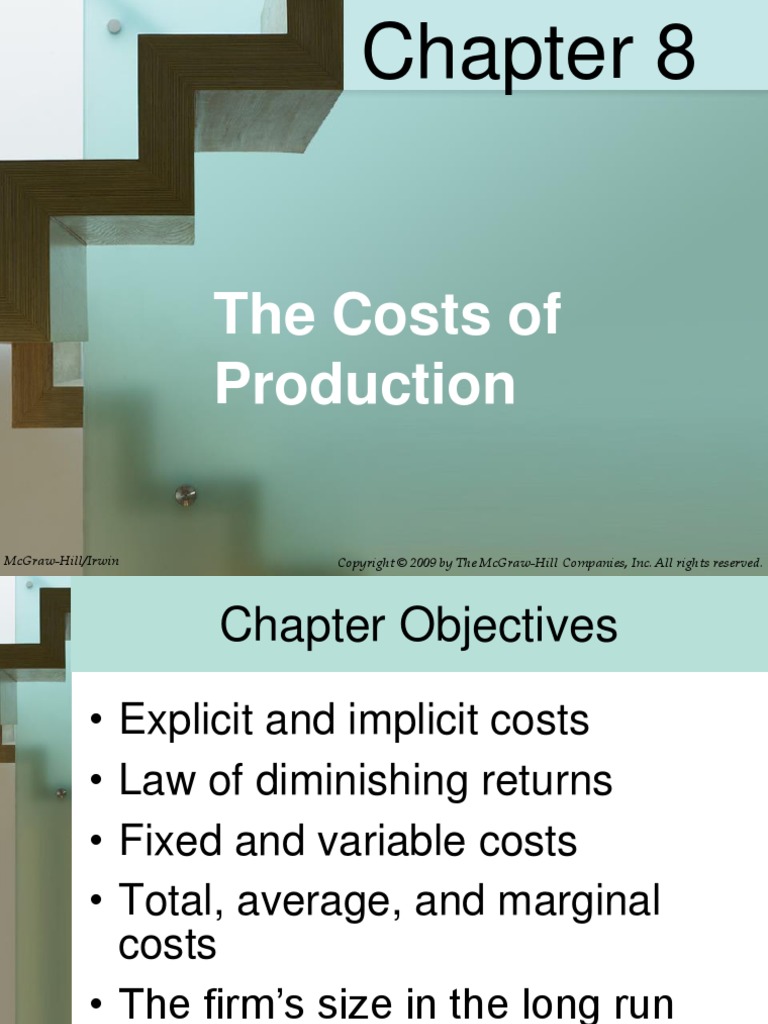 Cost of Production | PDF | Average Cost | Marginal Cost