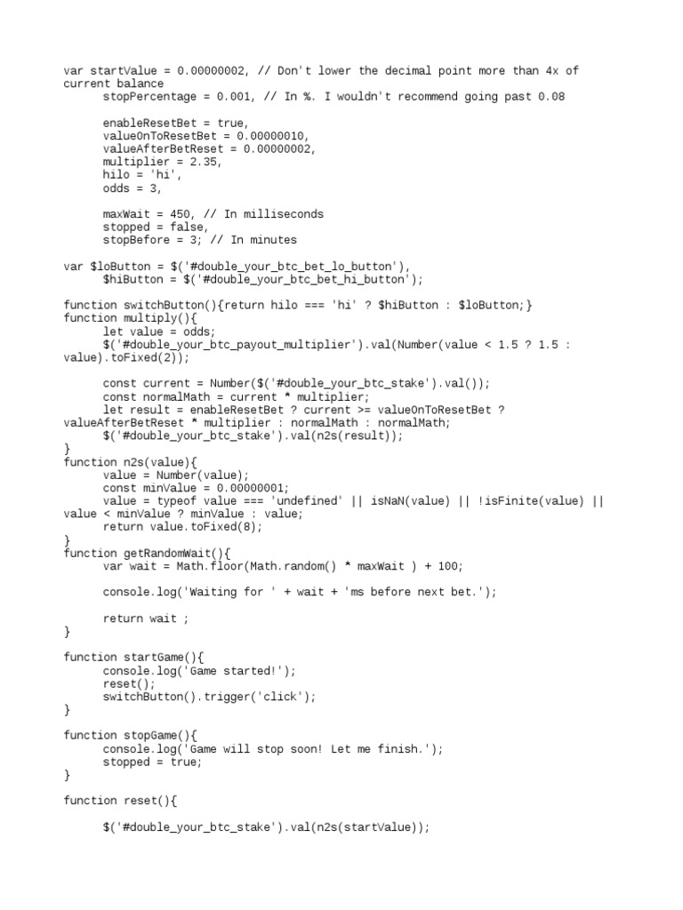 Freebitco Script | PDF | Wagering | Gambling Freebitco Script | PDF | Wagering | Gambling