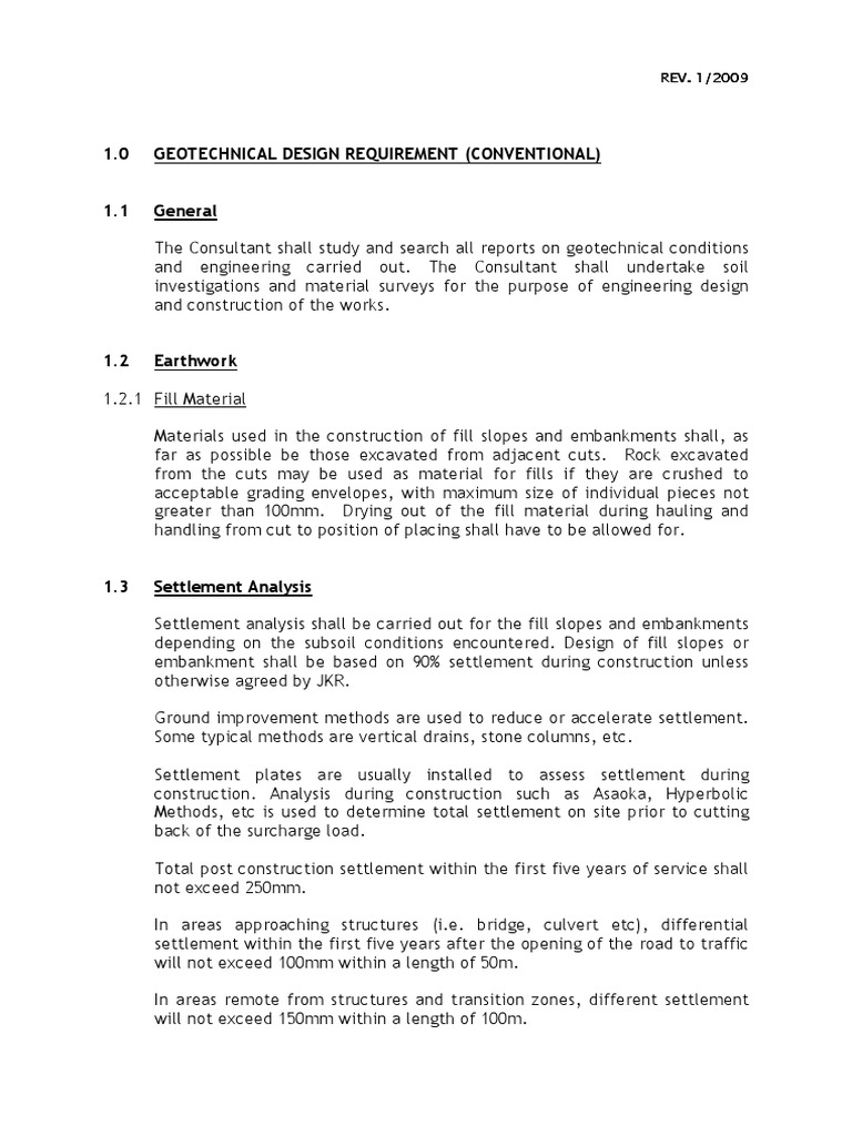 JKR Design Criteria | PDF | Geotechnical Engineering | Deep Foundation
