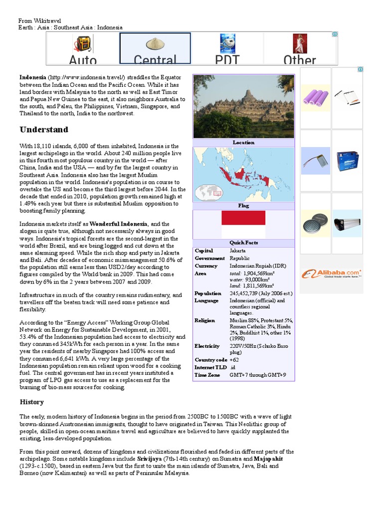 Indonesia Travel Guide - Wikitravel | PDF | Indonesia