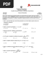Exame de Física 12º Classe - 2024 | PDF | Gases | Temperatura