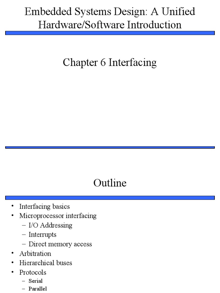 Embedded Systems Design: A Unified Hardware/Software Introduction | PDF | Input/Output ...