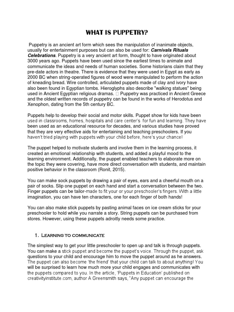 What Is Puppetry?: Celebrations. Puppetry Is A Very Ancient Art Form ...