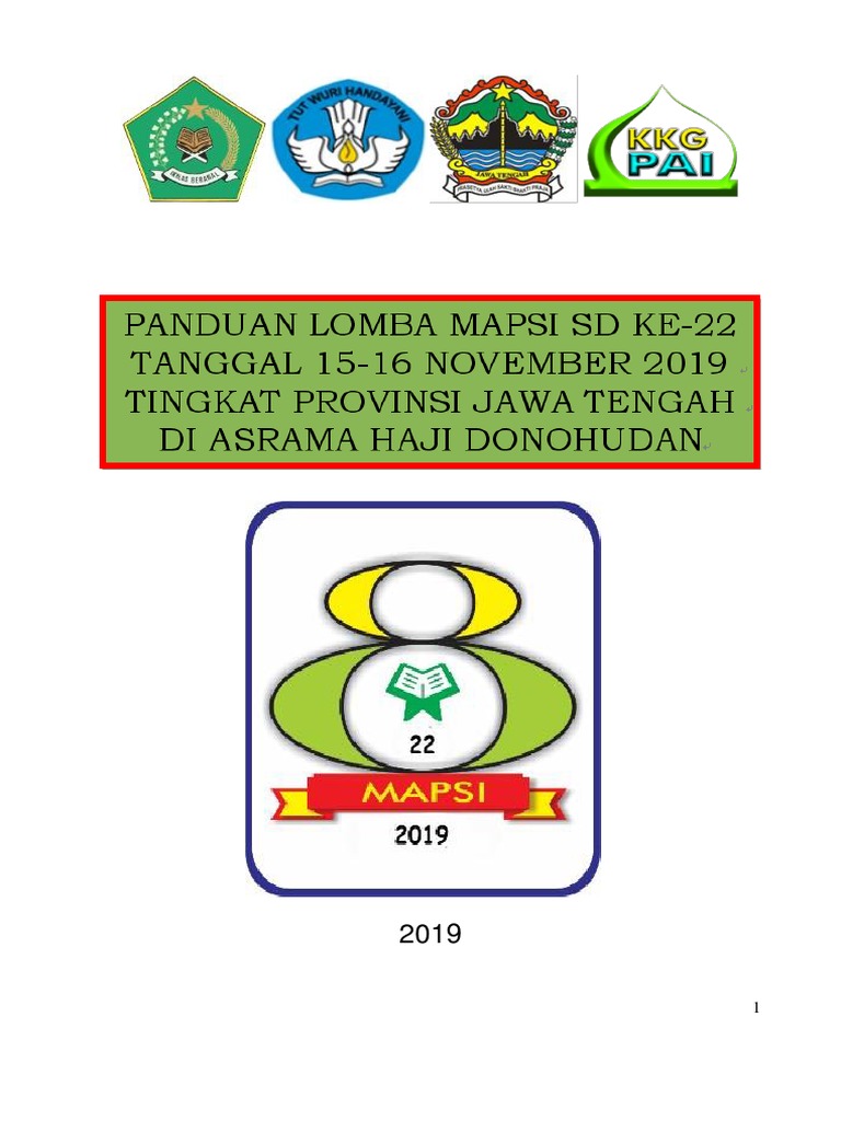 Resmi - Panduan Lomba Mapsi Ke 22 Tahun 2019 PDF | PDF | Ilmu Sosial | Agama & Spiritualitas