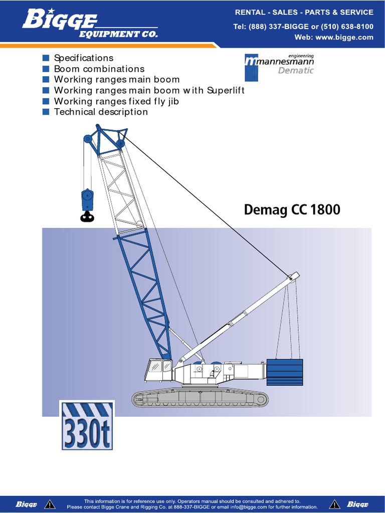 Demag CC1800 | PDF | Manufactured Goods | Vehicles