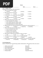 Science 8 Exam 3rd Quarter | PDF | Matter | Chemical Elements