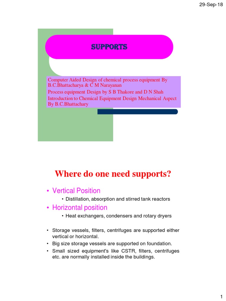 18 Desing of Support For Pressure Vessel | PDF | Beam (Structure) | Bending