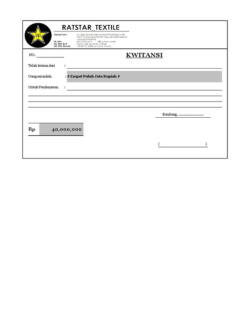 KWITANSI | PDF