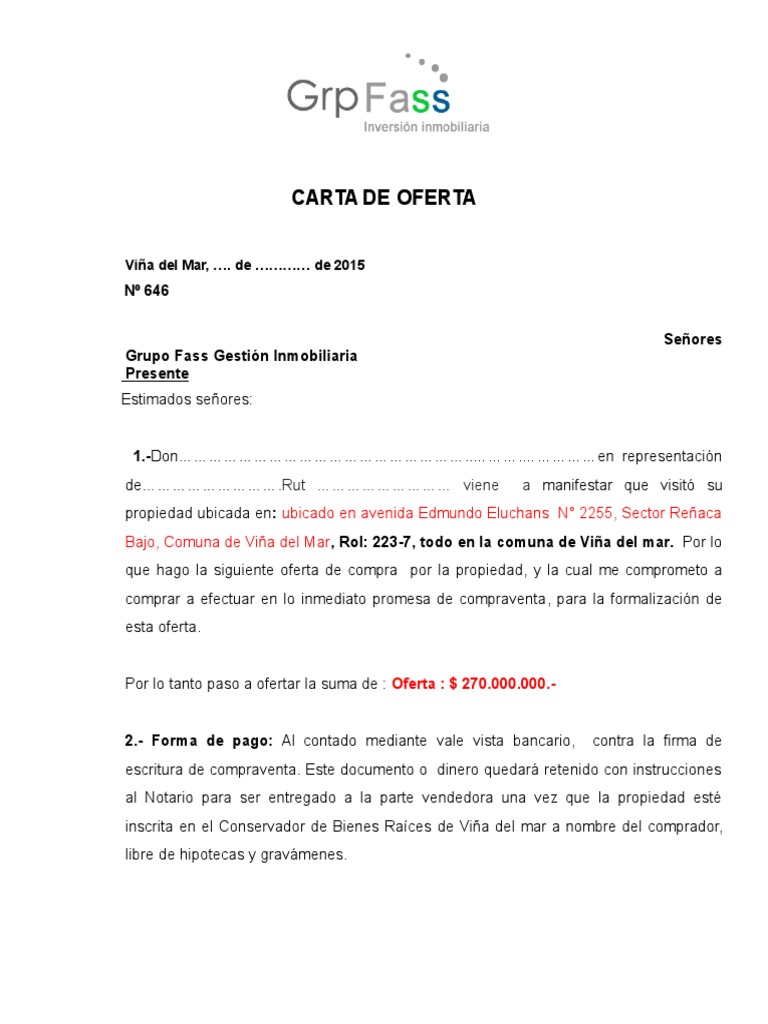 41c2d8 Carta de Oferta | PDF | Gobierno | Business