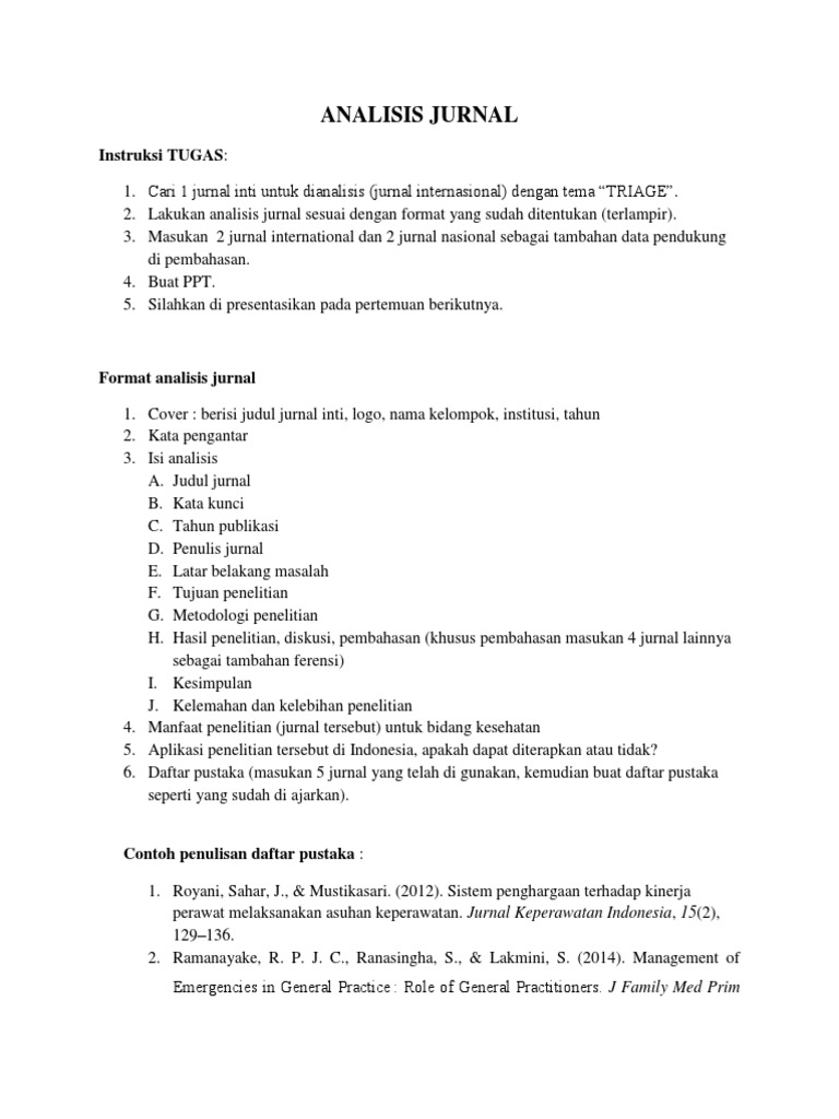 Format ANALISIS JURNAL | PDF